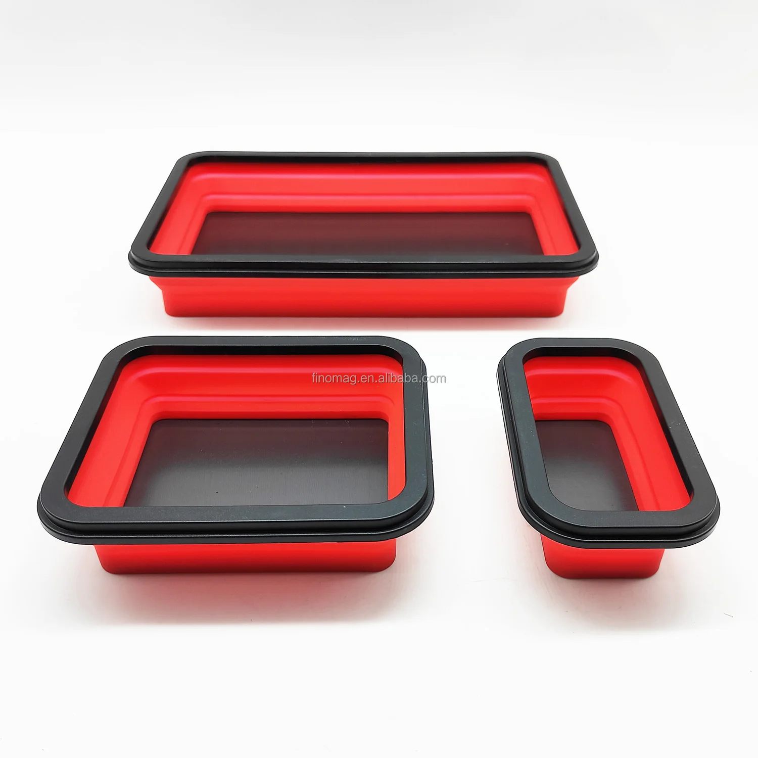 Collapsible Magnetic Parts Tray Set 3 Different Size Tool Trays For ...