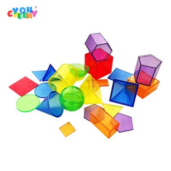 Detachable Bottom Cover Geometric Shapes 12pcs 3d Geometric Solids ...