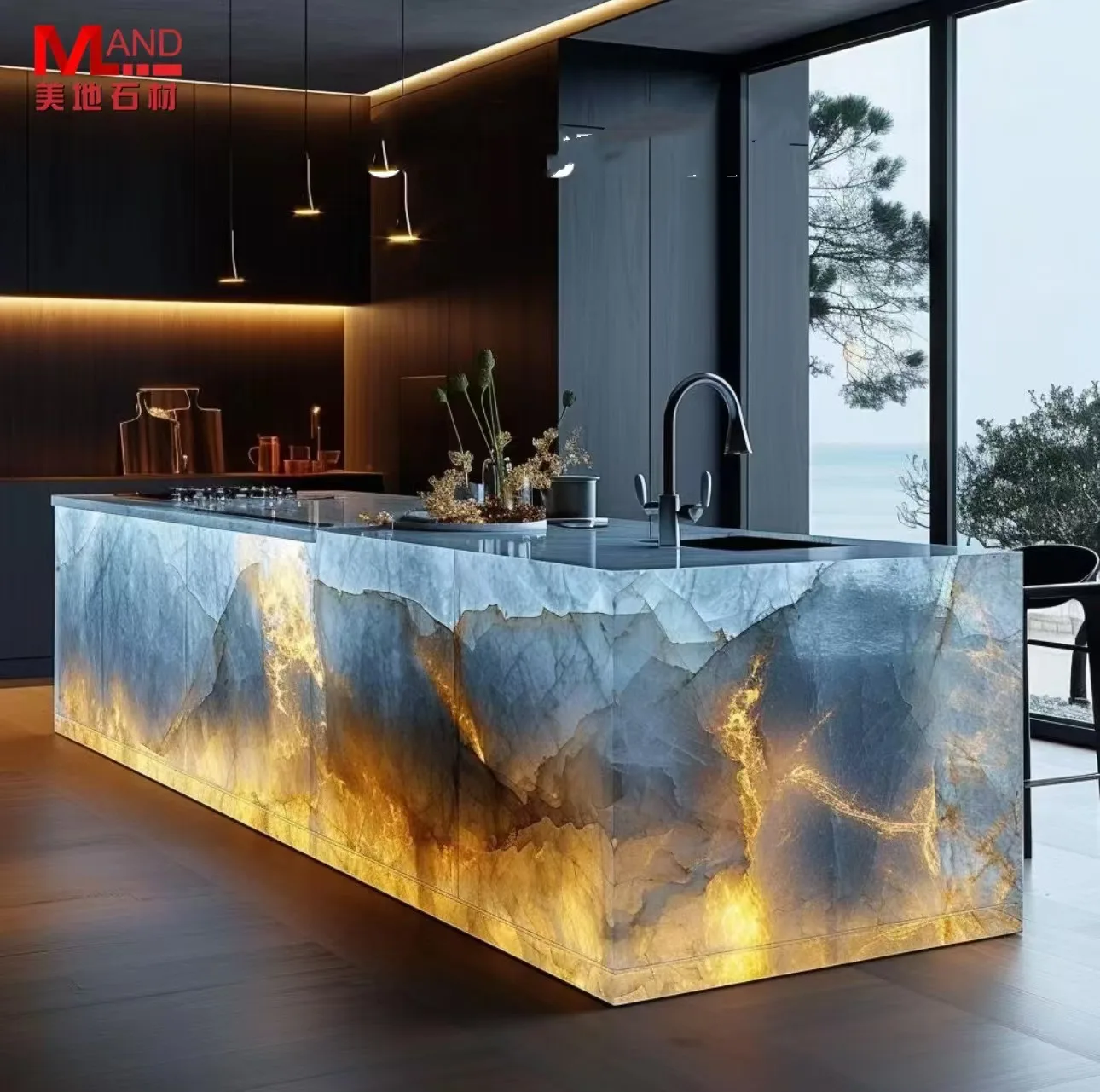 Backlit Green Onyx Kitchen Countertops Translucent Onyx Island| Alibaba.com