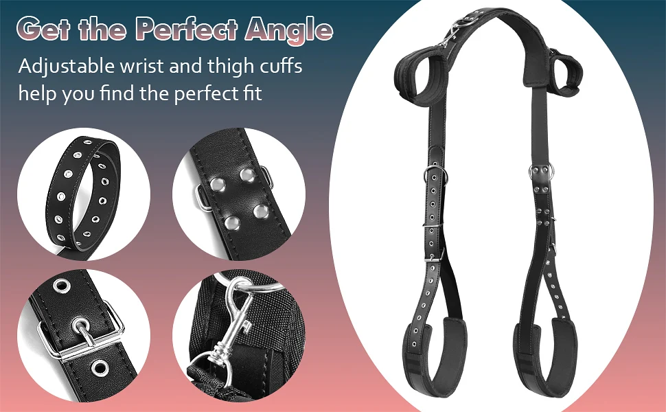 BDSM Sex Bondage Thigh Sling - Leather Restraints Kit