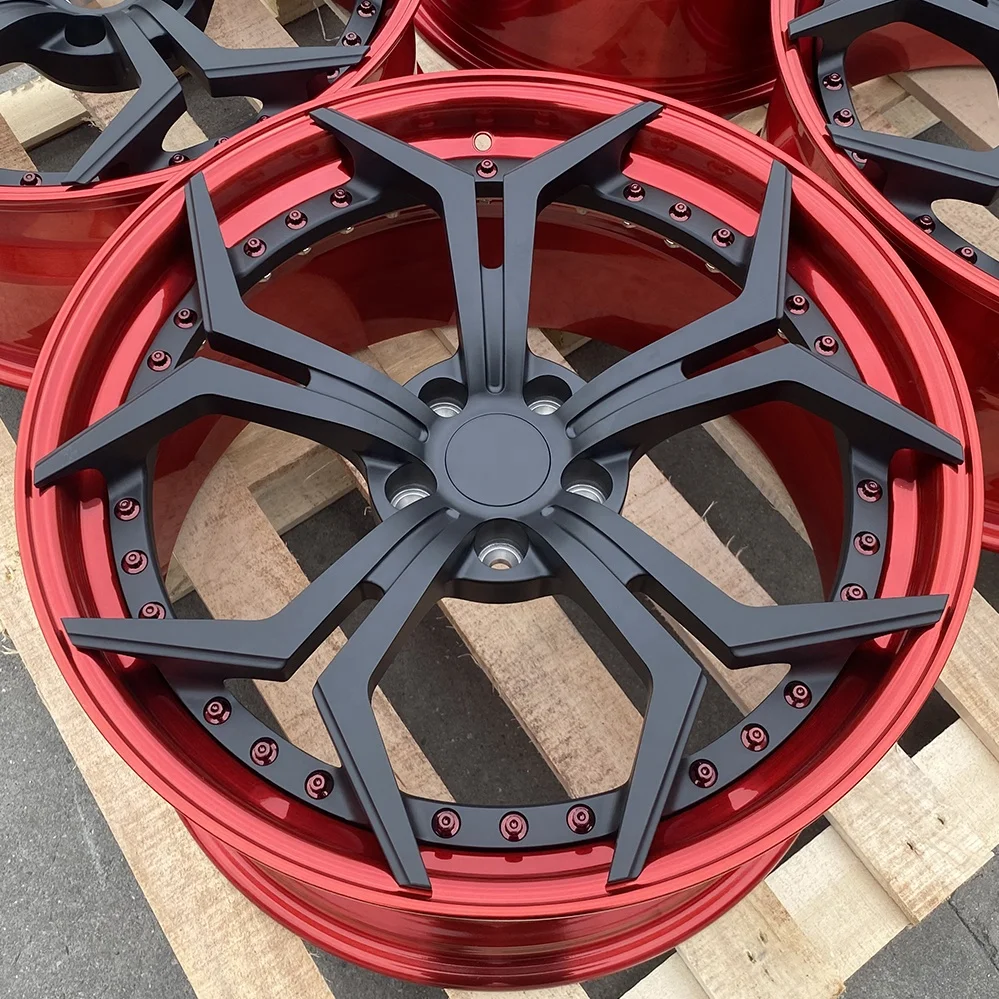GVICHN Customized Forged Car Wheels - 20 Inch Brushed Red