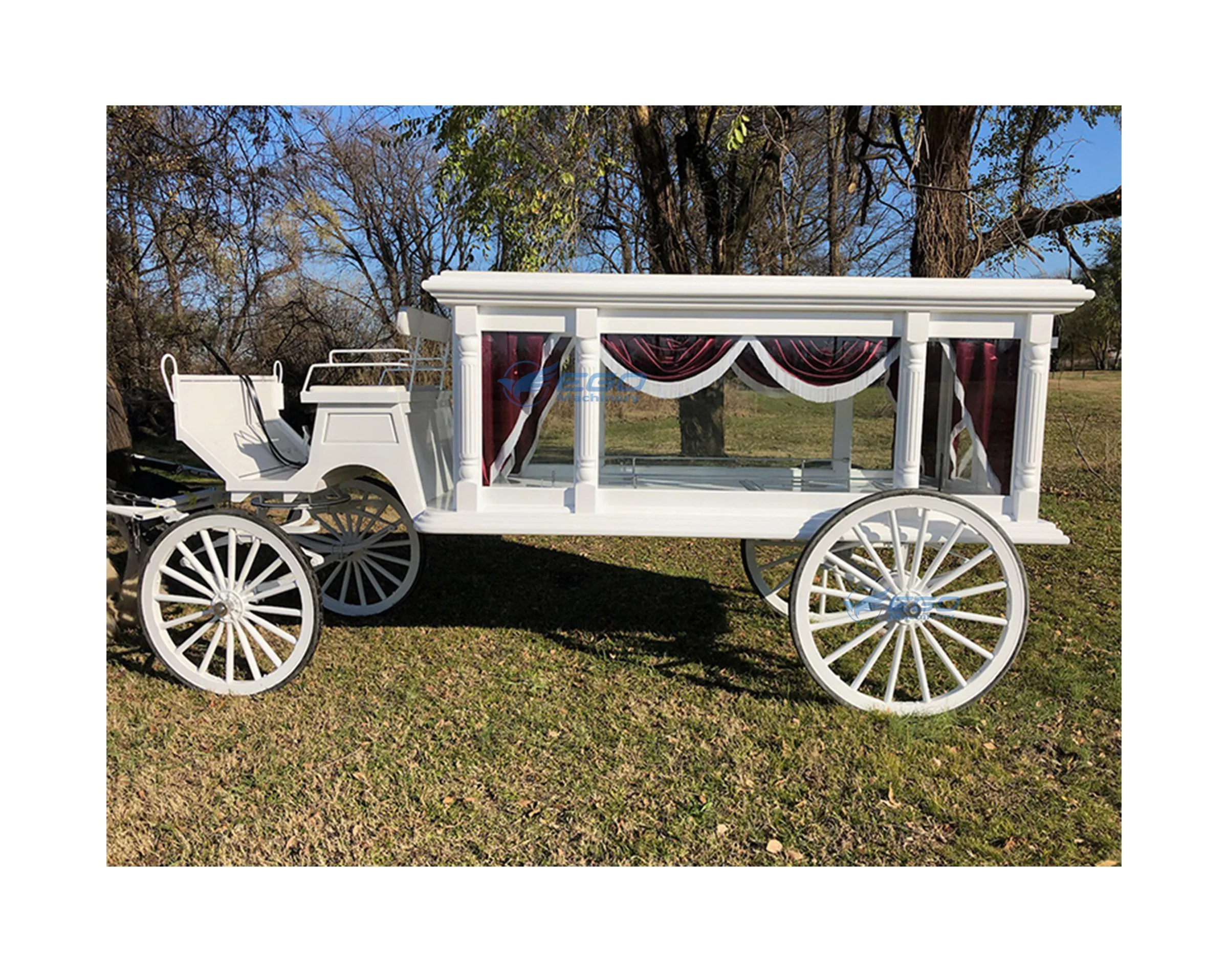 Luxurious White Horse Drawn Hearse Carriage For Sale Hearse Carriage ...