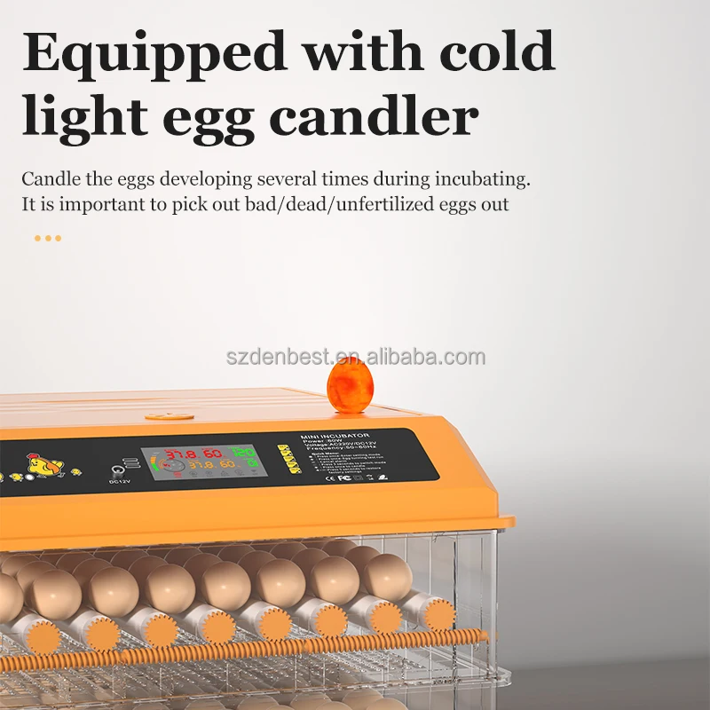 64 Egg Incubator - Automatic, High-Accuracy Poultry Hatcher