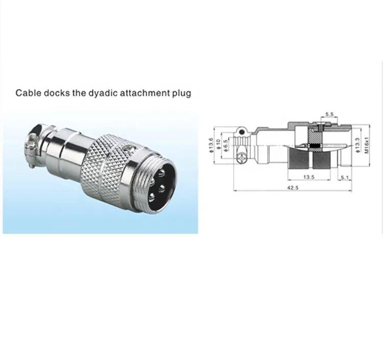 Customized Aviation Plug With Wire Connector,Double End Docking,Male To ...