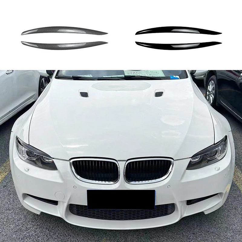 1pair Car Headlight Eyelid Headlamp Eyebrow Strip Fit For Bmw 3 Series ...
