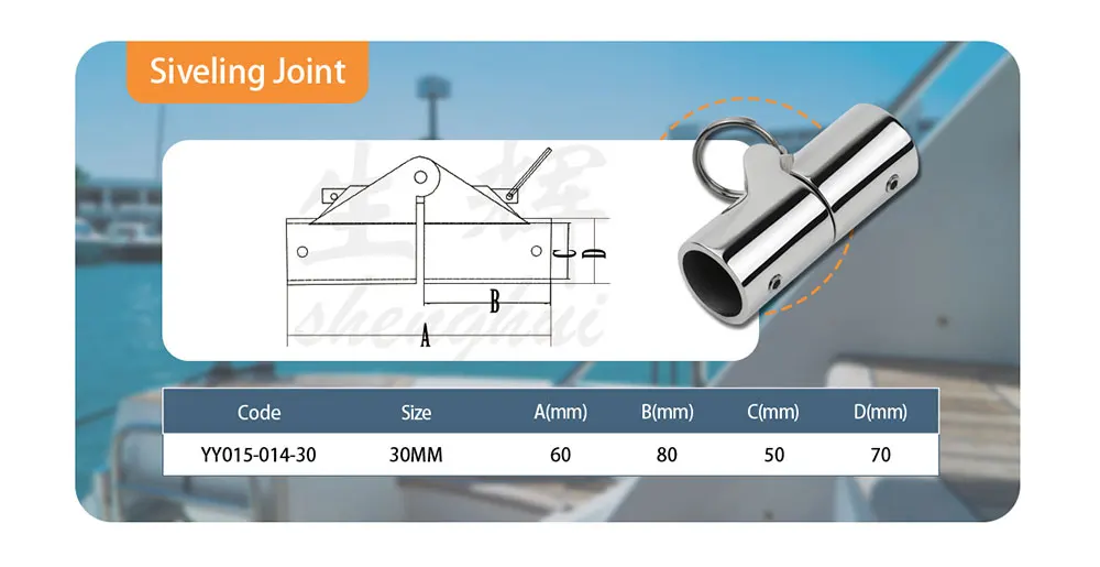 22mm/25mm /32mm Marine Boat 316 Stainless Steel Folding Swivel Coupling ...