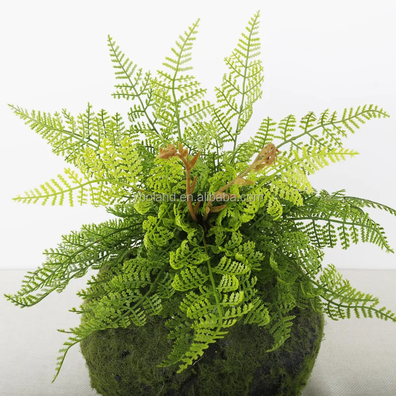 S538 Cheap Home Interior Wedding Decoration Wall Hanging Green Big Fern ...