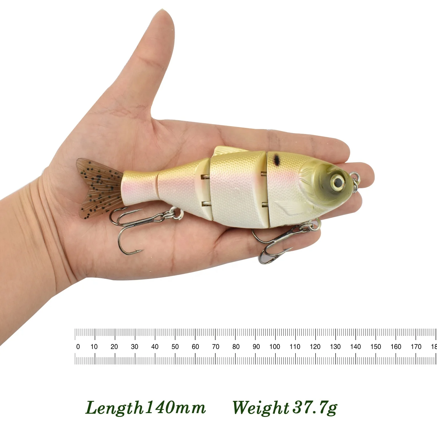 NEW 4 Section Plastic Shad Baits - Lifelike Fishing Lures