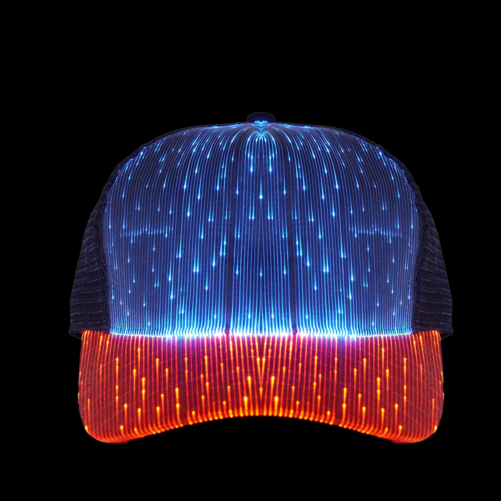 Wholesale RGB LED Fiber Optic Light up Luminous Cap Hat