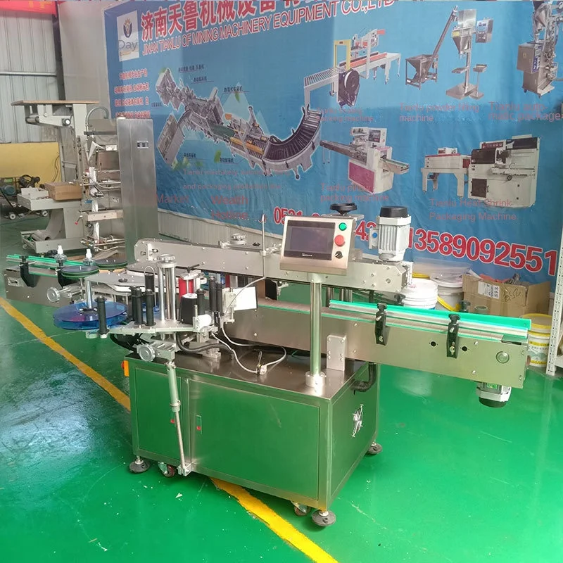 Jinan Electric Double-Sided Automatic Labeling Machine PLC Driven Oil Barrel and Bottle ...