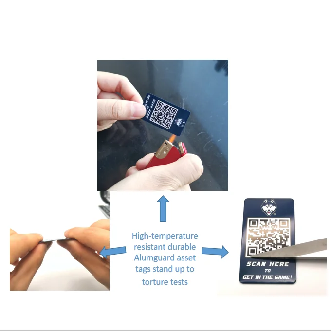 Custom QR Code Label Adhesive Asset Tracking Tags Metal Code Technology ...