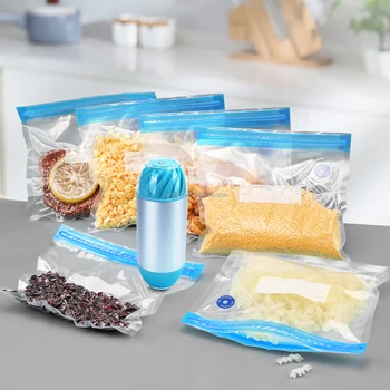 Customized Reusable Vacuum Air Valve Zipper Lock Bag Vacuum Seal Bags ...