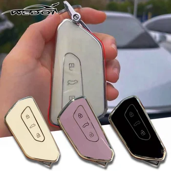 Hot Soft Tpu Key Fob Cover For Vw Id.4 Id.6 Button Smart Key Cover Car ...
