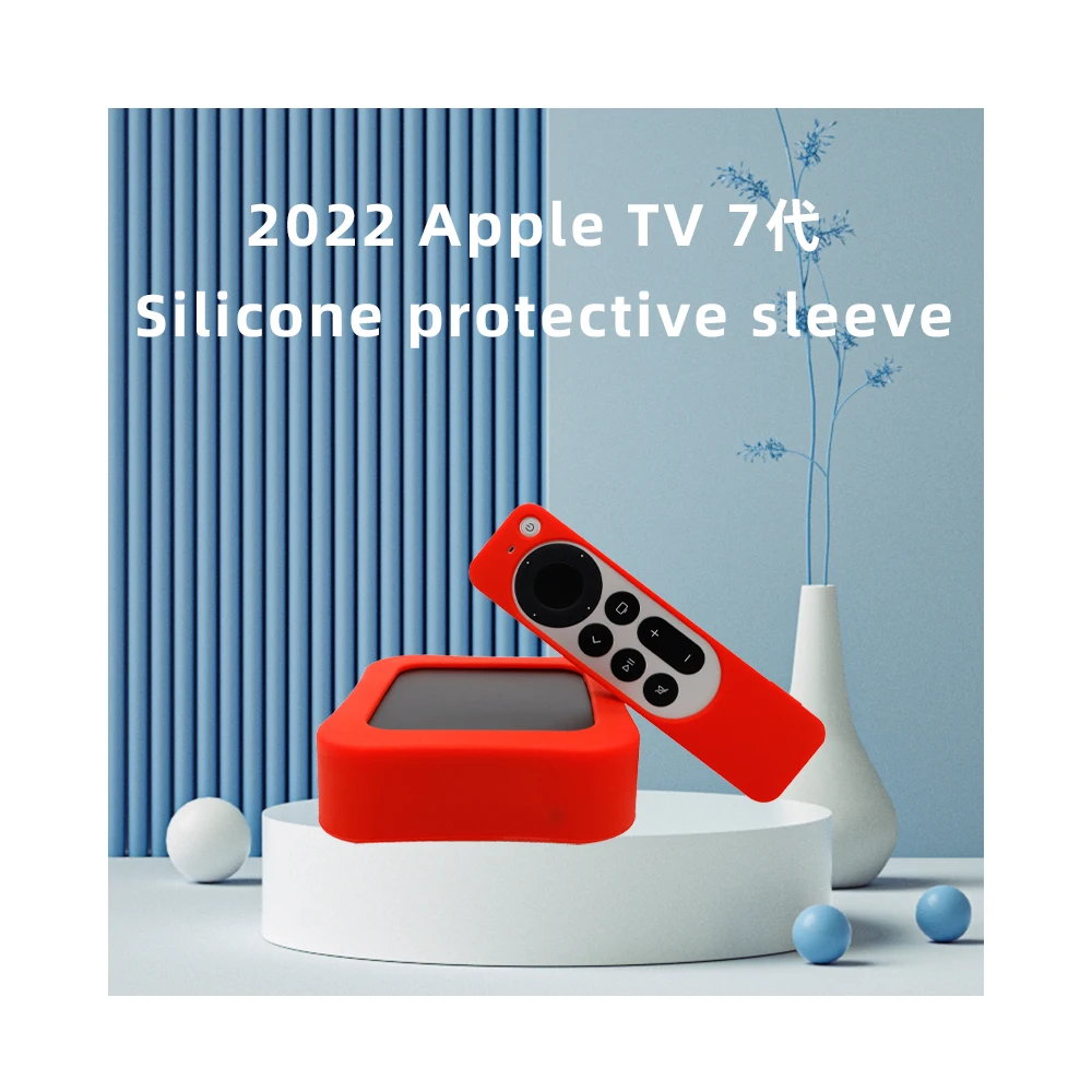 For 2022 Apple Tv 4k Wi-fi Tv Box Folding Silicone Cover Fall Proof ...