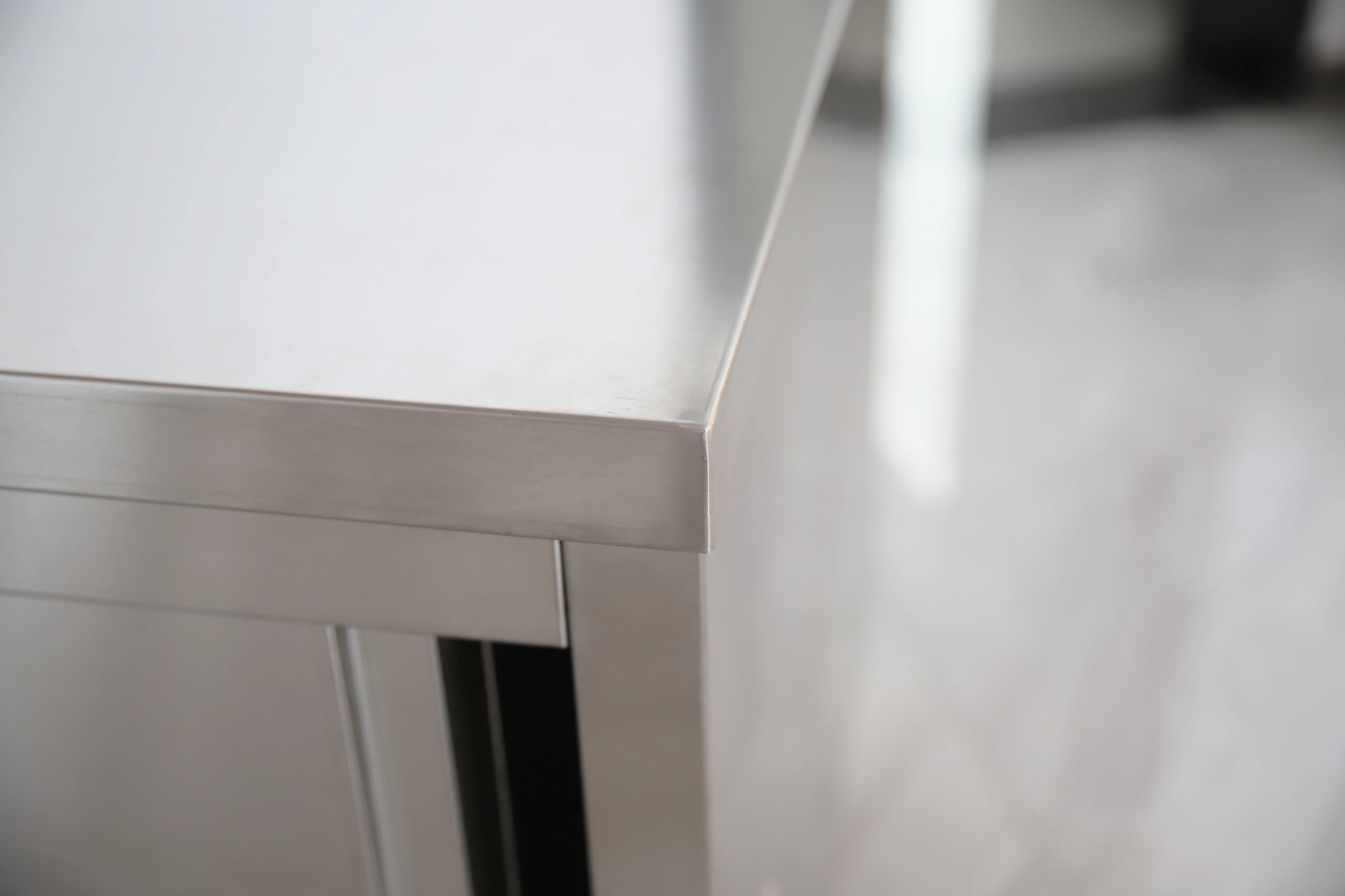 Stainless Steel Double Door Table - Efficient Kitchen Setup