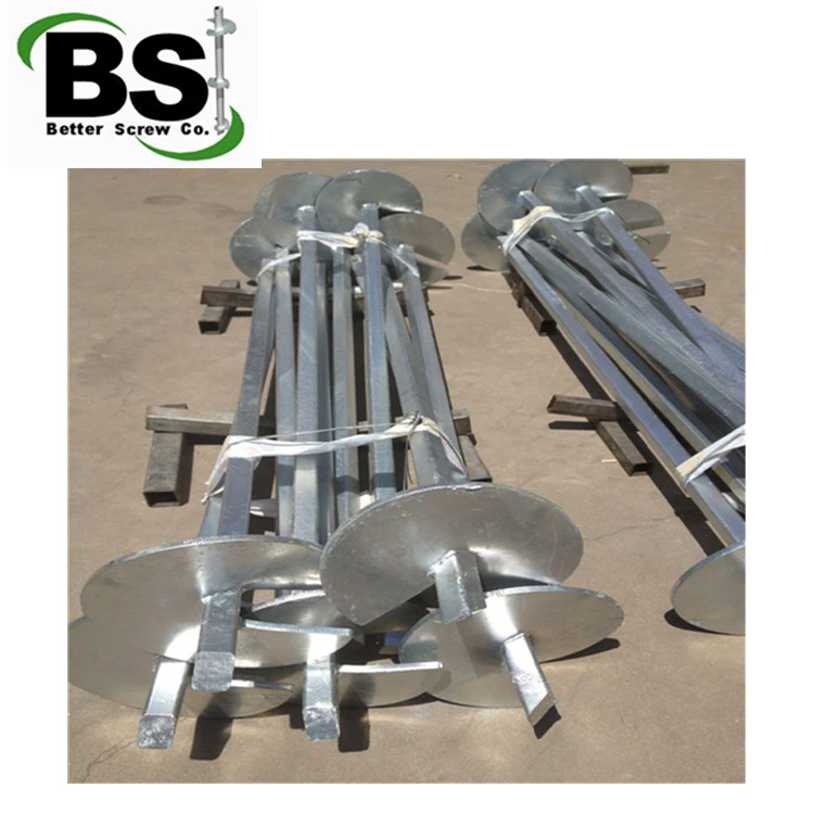 hot galvanized Communications Towers square shaft helix screw anchor ...