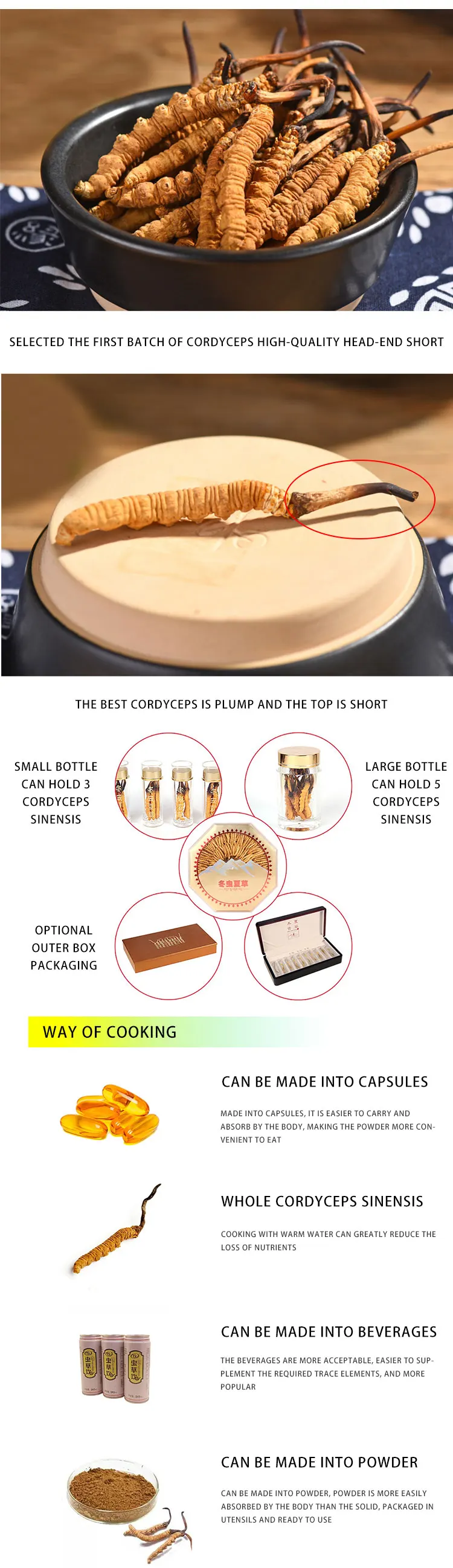 Whole Plant Cordyceps Sinensis Tibet Powder Extract Norland Cordyceps ...