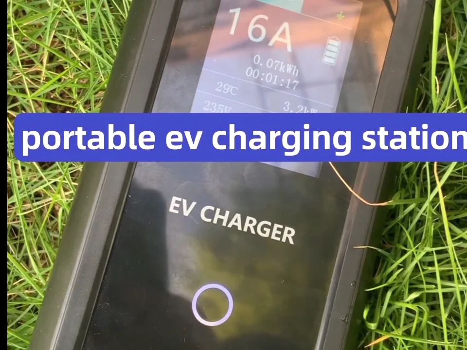 Adjustable Current 16a 32a Level 2 Portable Ev Charger Station Type 2 ...