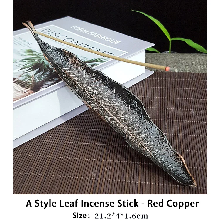 Luxury Mini Incense Stick Holder - Modern Metal Leaf Shape