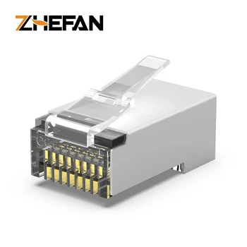 Rj45 Modular Plug Cat6 Ftp Sftp Shielded Gold Contact 8p8c Male ...