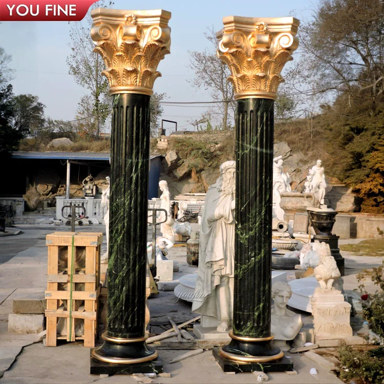 Shop Our Architecture Large Onyx Green Marble Columns