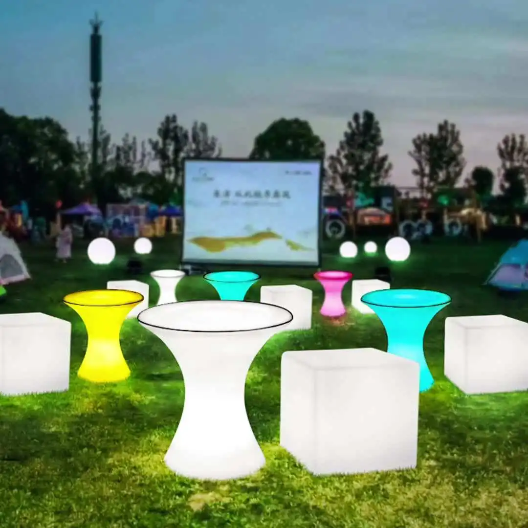 Led Light Up Acrylic Colorful Interactive Plastic Led Furniture Ktv ...