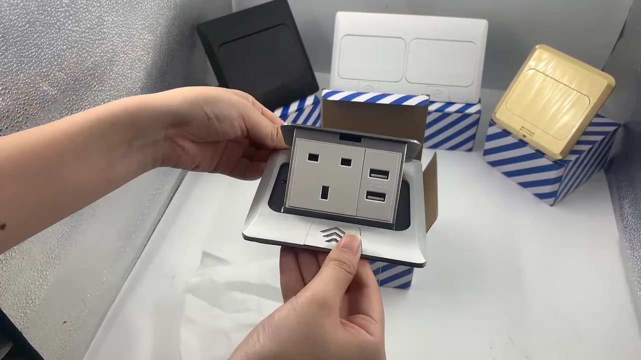 16a/250v Thailand Power Socket Aluminum Alloy Silver Soft Open Recessed ...