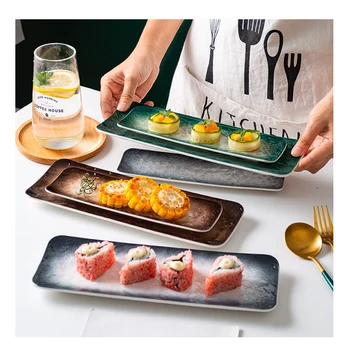 Top Quality Japanese Rectangle Sushi Plates For Restaurant Ceramic ...