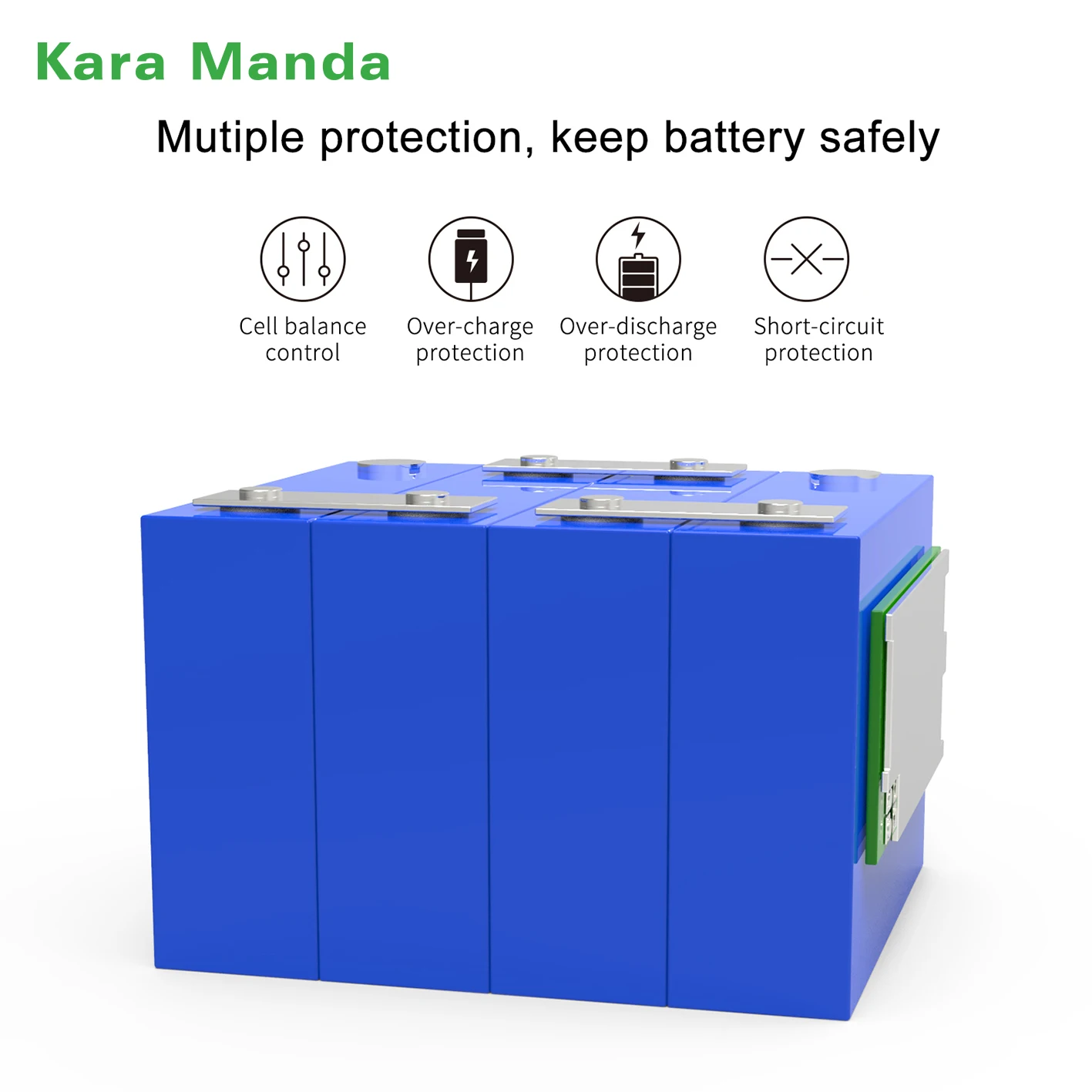 Kara Manda Lifepo4 Bms Lifepo4 Battery Pack 25.6v 50ah 1280wh Lithium ...