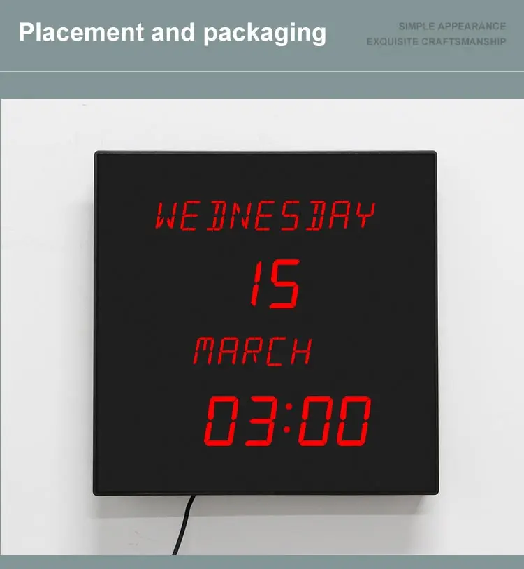 CP038 Modern Perpetual Date Time Display LED Big Screen