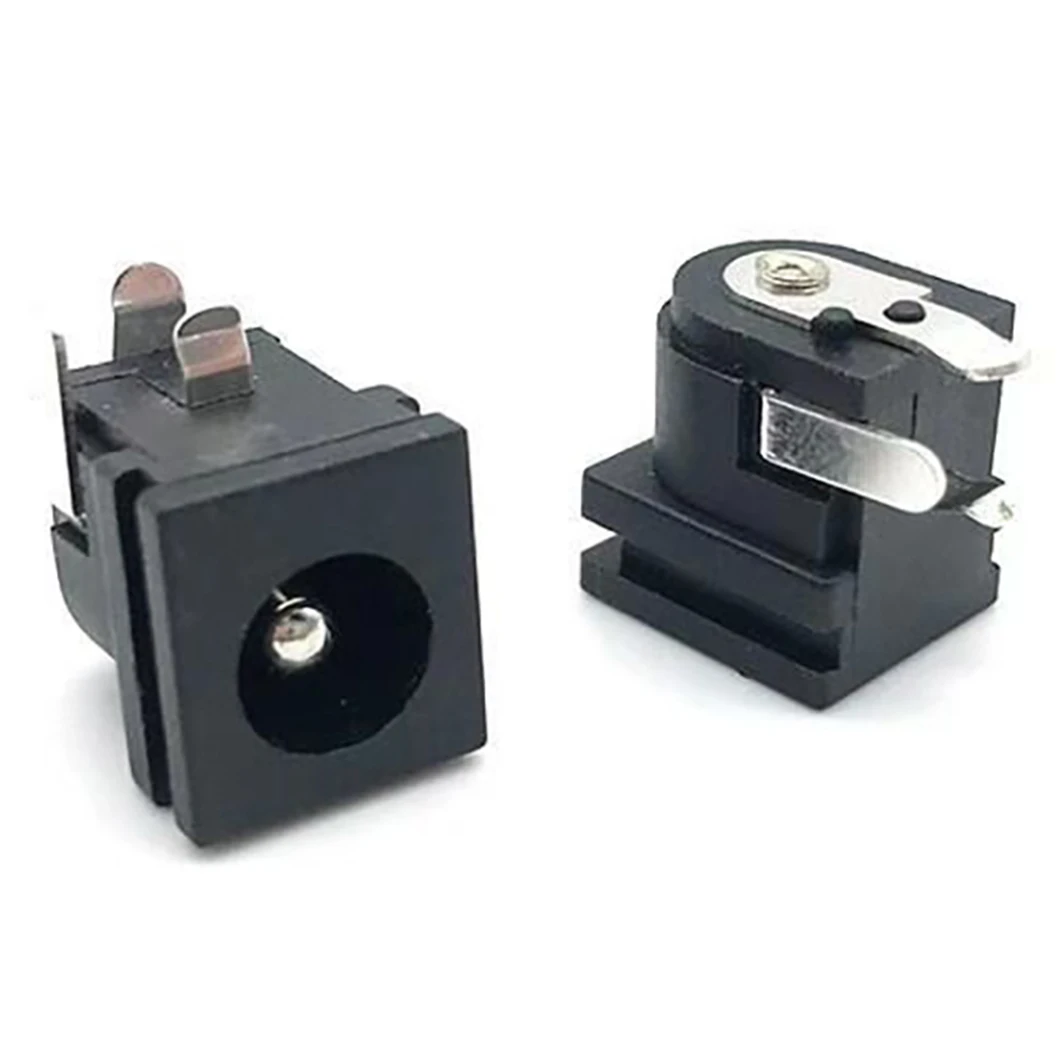 6.0x1.0mm Power DC Female Jack - 3 Pin Double Jack 90° Plug