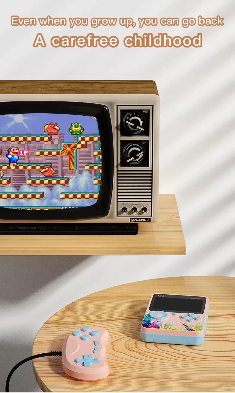 Portable G5 Mini Handheld Game Console Built-in 500 Classic Retro Games ...
