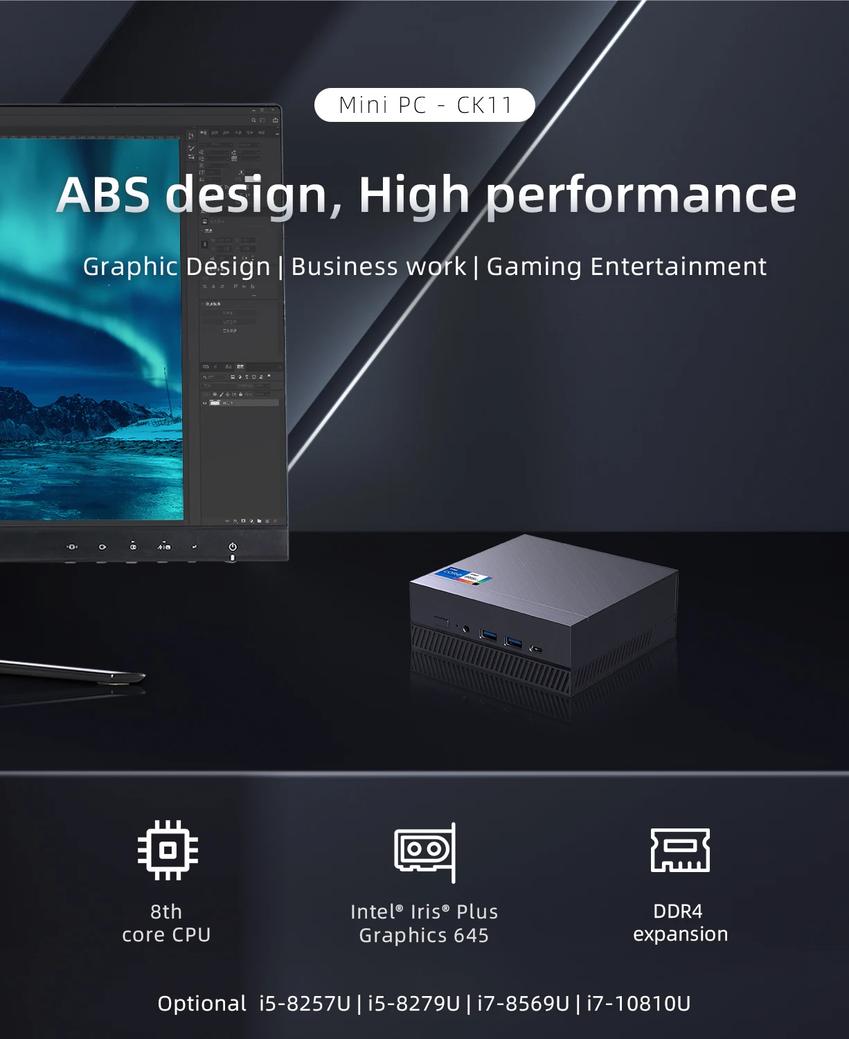 CYX Mini PC Core I7 10810U - 32G RAM, 512G SSD Gaming PC