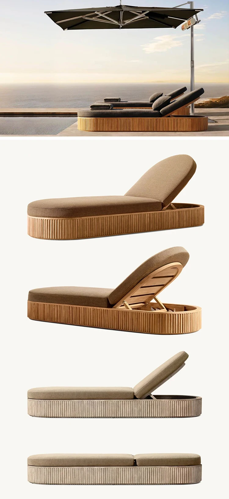 Hotel Beach Luxury Lounge Chair - Durable Outdoor Furniture