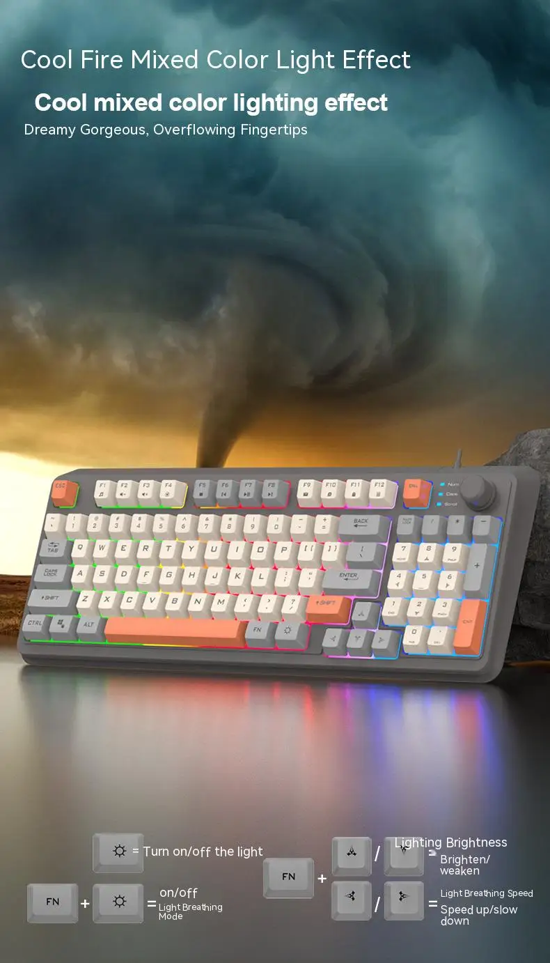 XUNFOX K82 Wired Keyboard - Ultimate Gaming Experience