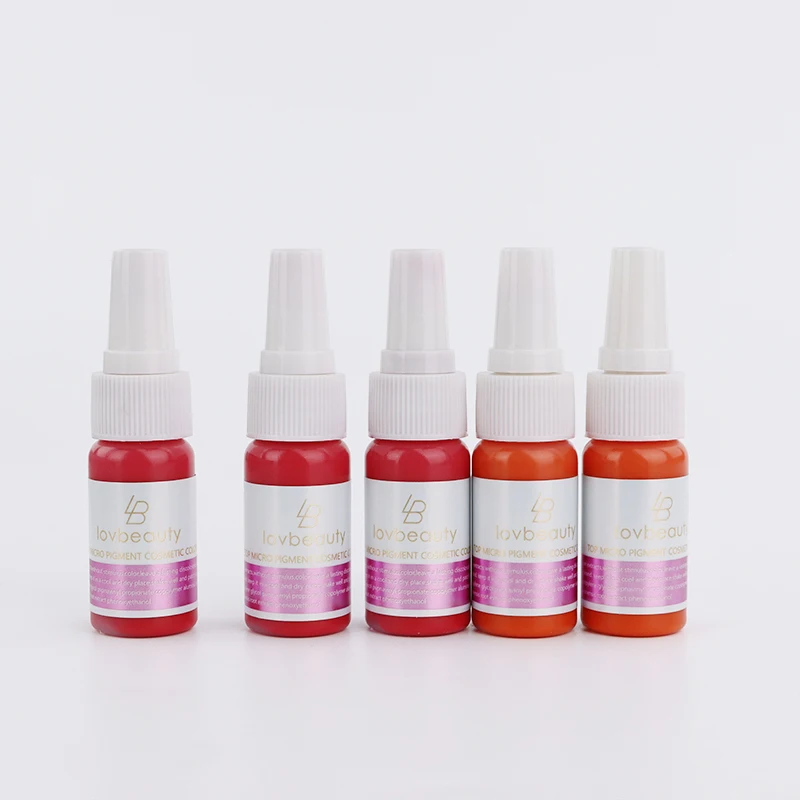 7 Color Semi Permanent Makeup Inks Lips Tattoo Color Microblading ...