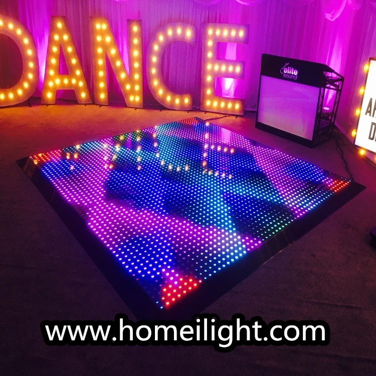 Digital Led Dance Floor Portable Tempered Glass Remote Control Led ...