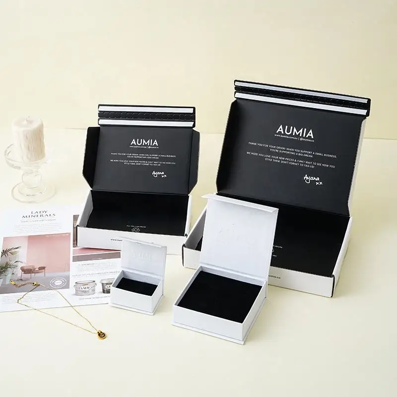 Jinsky New Styled Custom Corrugated Paper Mailer Jewelry Postal Box ...