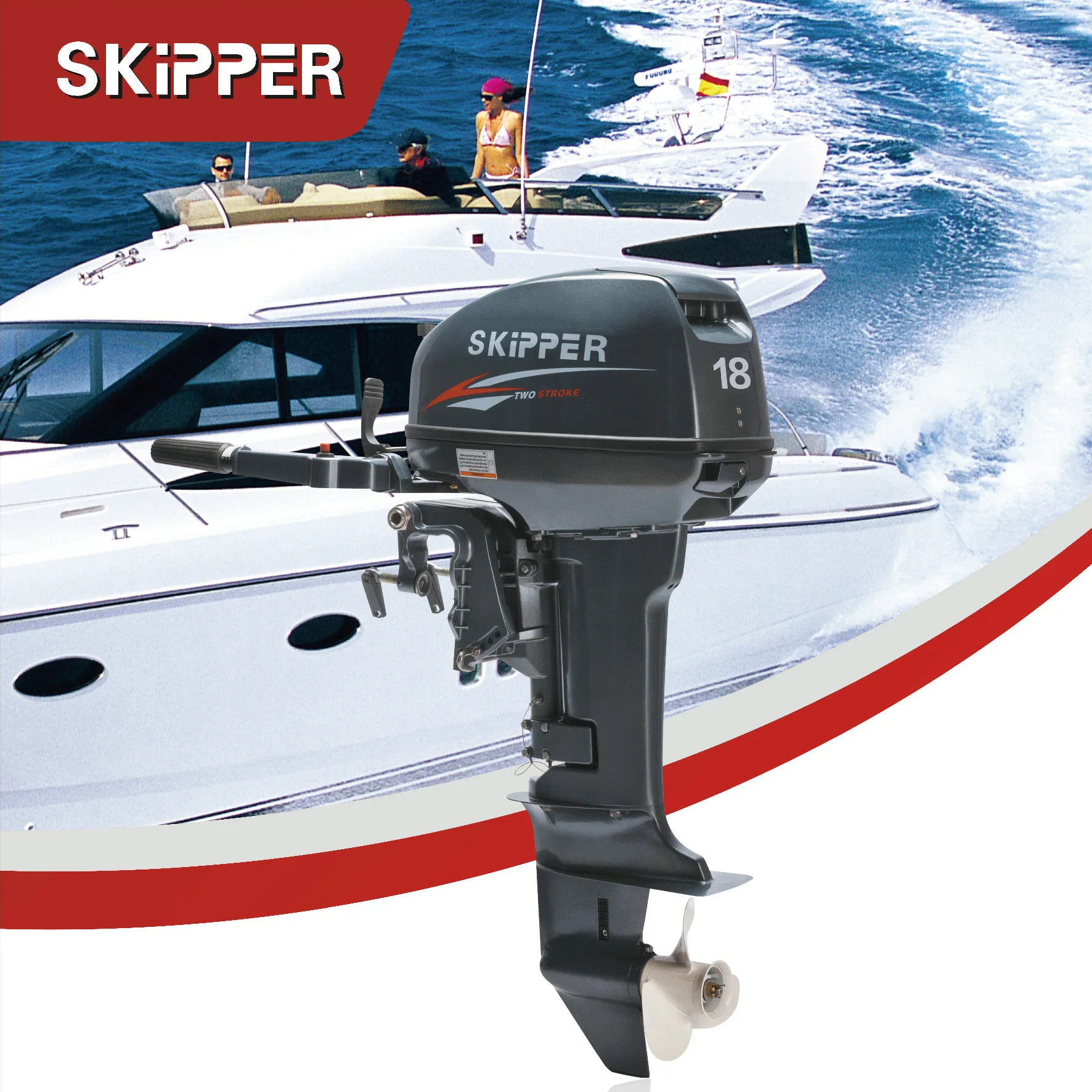 Skipper Outboard Engine 18hp 2 Stroke Manual 24l External