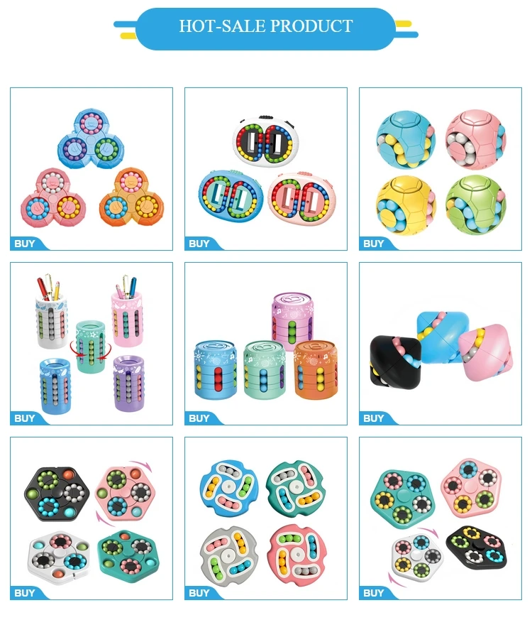 Rotating Fingertip Creative Children Adults Stress Relief Spinning Bean ...