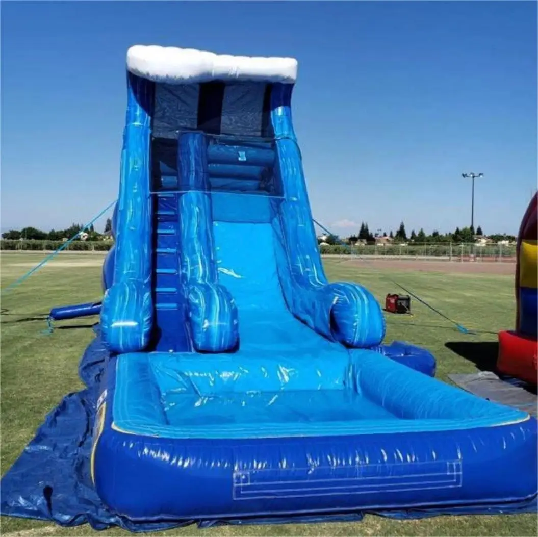 Huge Inflatable Water Slide Amusement Park Outdoor Long Water Slides ...