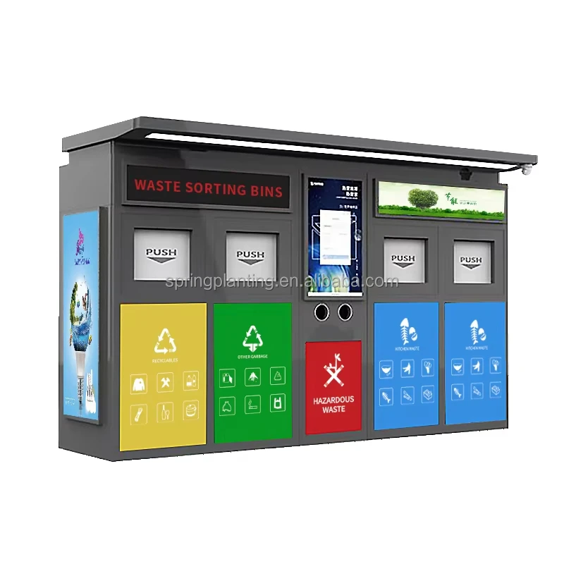 Outdoor Environmental Garbage Bins Station Large Waste Collection ...