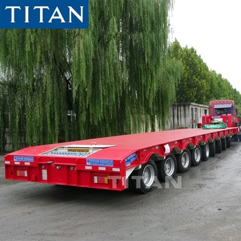 Titan 9 Axles Heavy Duty Low Loader/lowbed/lowboy Low Bed Truck Trailer ...