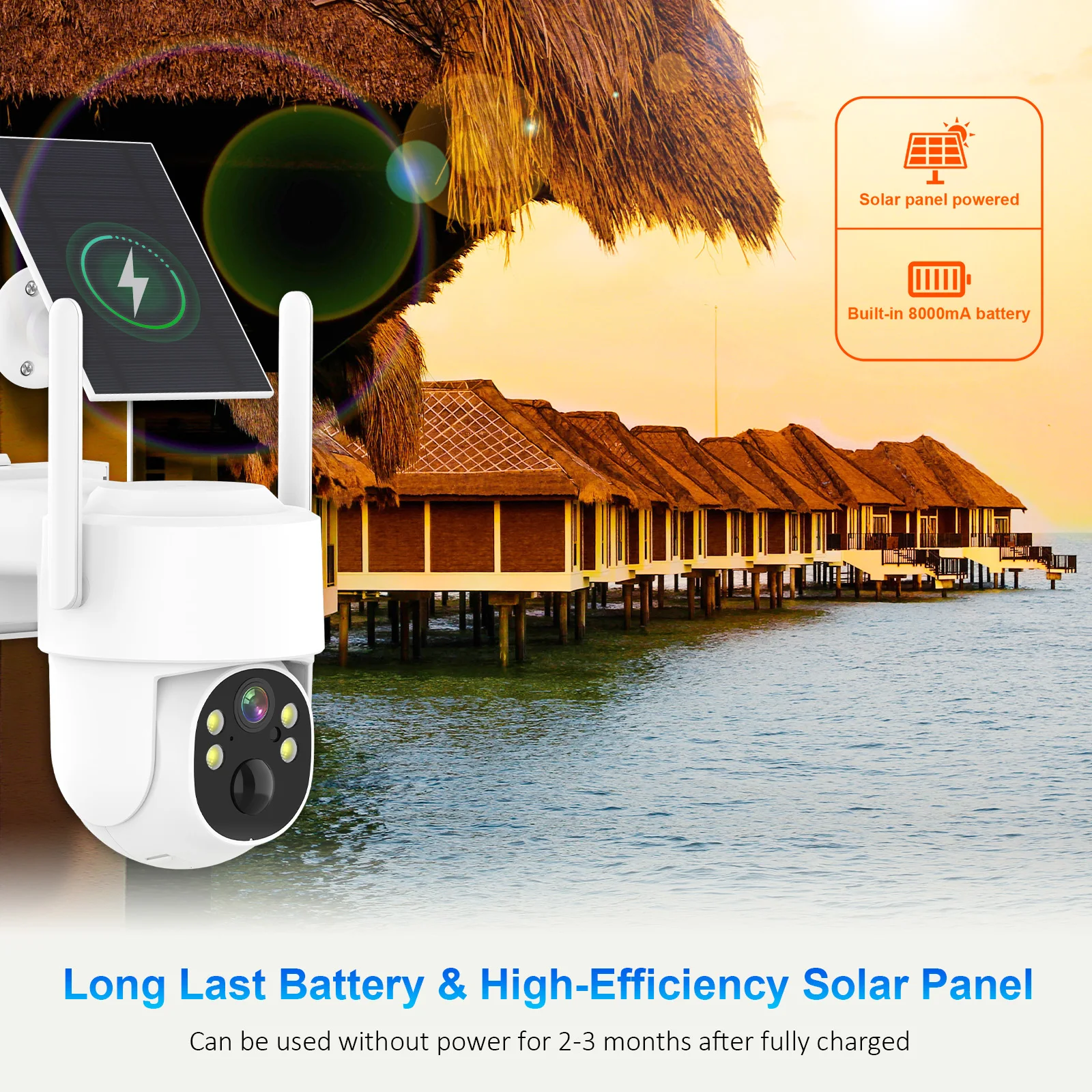 Tuya Smart Solar 4G Camera 4MP IP66 Waterproof & Full-color Night ...