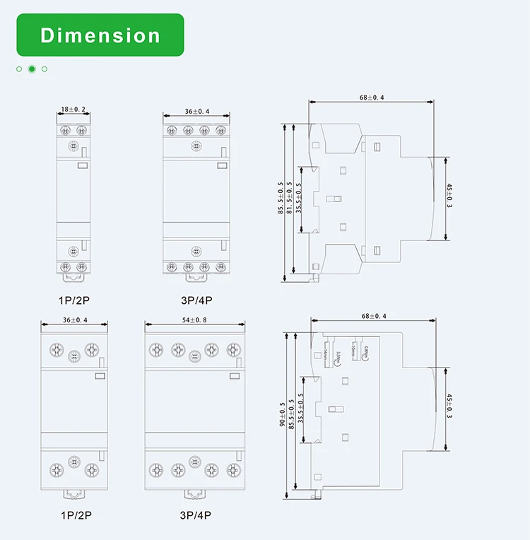 Modular Contactor Dc Contactor Mini Household Ac Contactor - Buy Manual ...