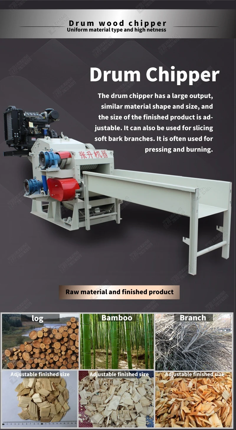 2017 Ce Bamboo Wood Chipper, Sugarcane Bagasse Chipper Shredder, Branch ...