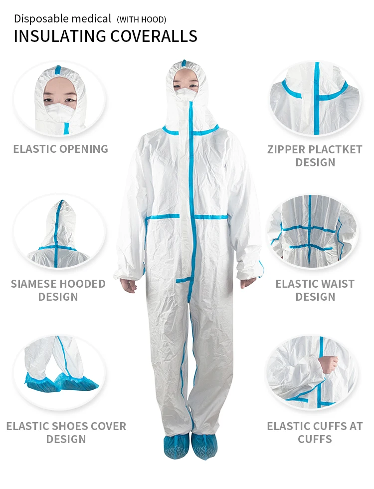 Professional Ppe Safety Working Uniforms Suit Hospital Nonwoven Medical ...