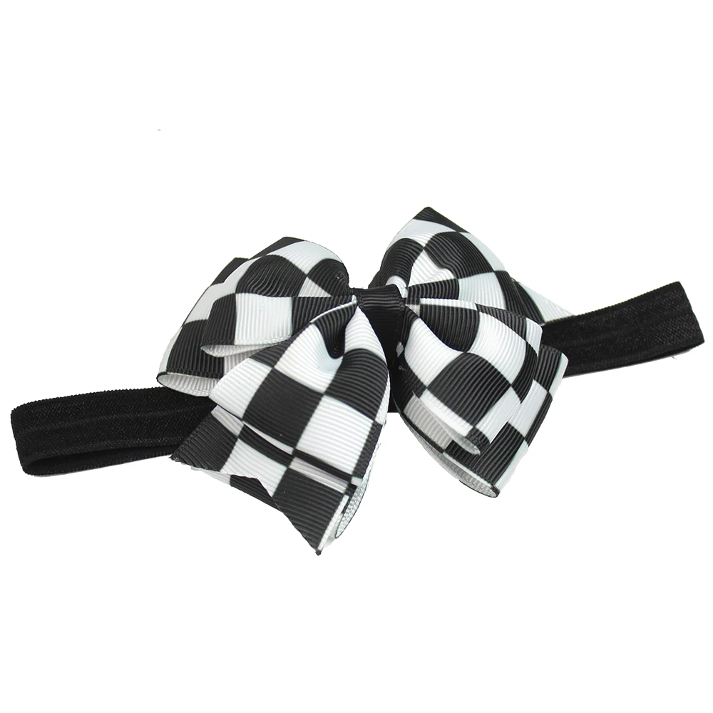 Racing Team Hair Bows Checkered Flag Hand Bows for Girls Racing ...
