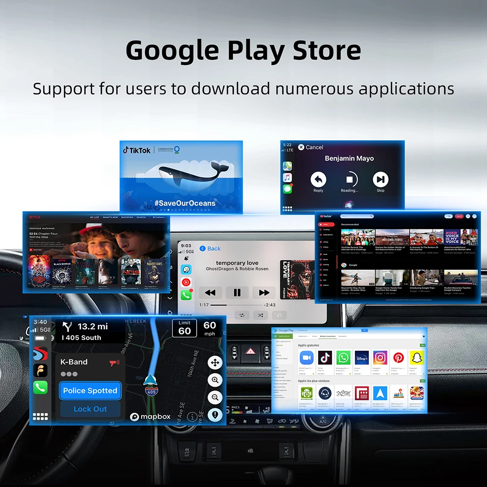 2025 Magic Box Carplay Android 13 4+64GB for Universal Cars