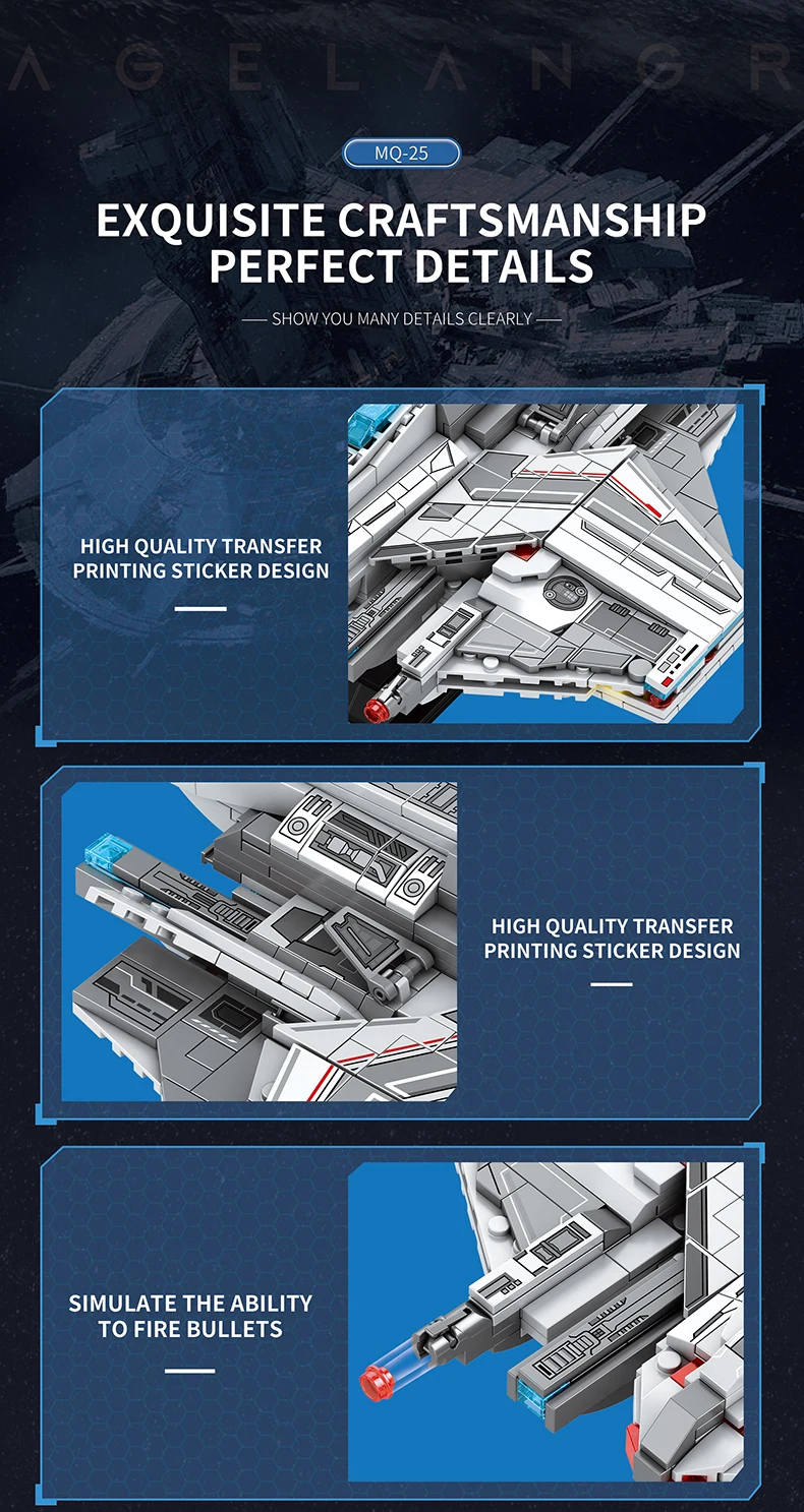 Reobrix Space Battleship MOC Model Bricks - 846PCS DIY